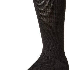 Thorlos Unisex MS Anti-Fatigue Thick Padded Over the Calf Sock, Black, Large