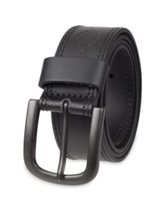 dickies men's casual leather belt, black, 36