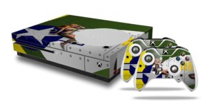 wraptorskinz decal vinyl skin wrap compatible with xbox one s console and controllers - wwii bomber war plane pin up girl