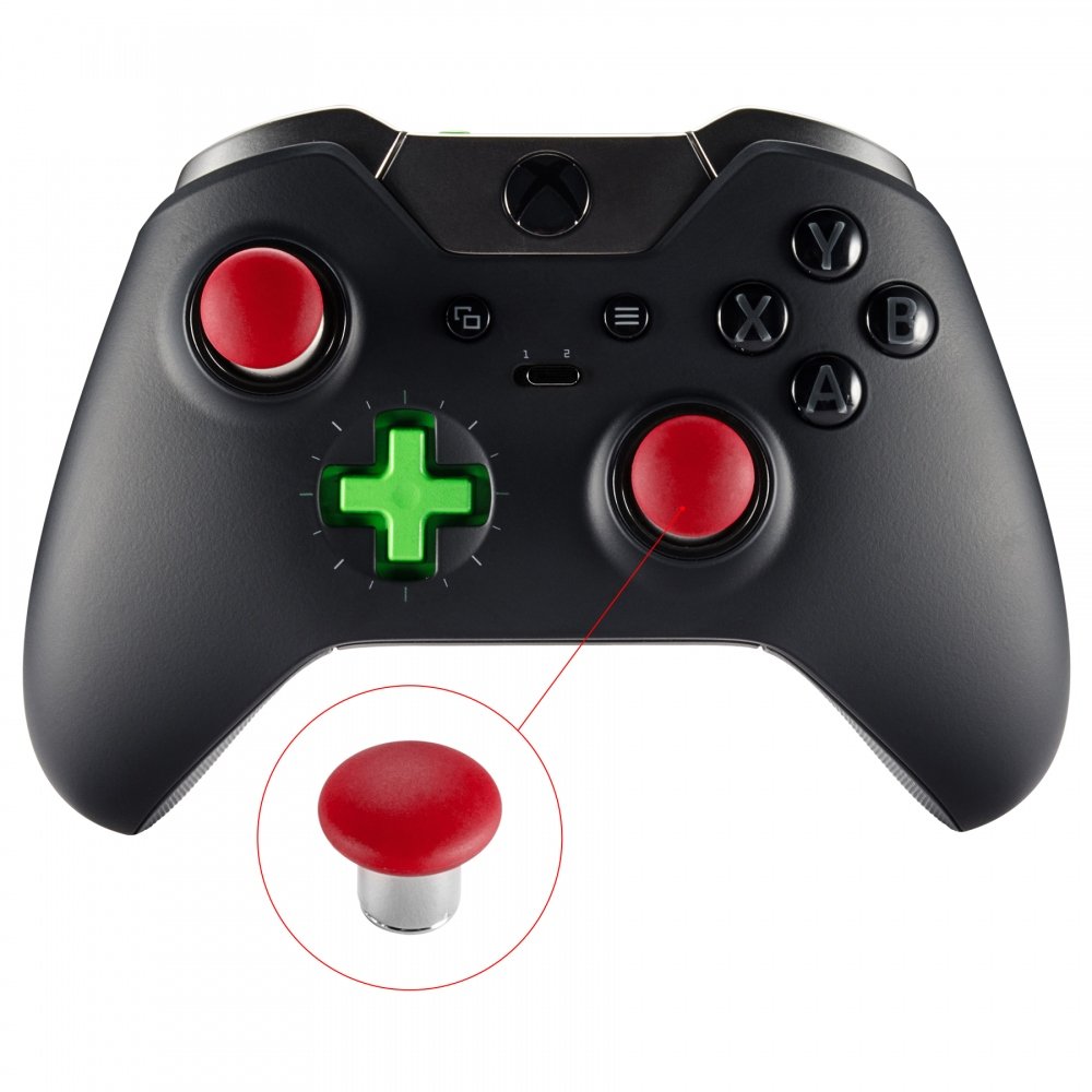 eXtremeRate 8 in 1 Red Metal Magnetic Thumbsticks Analog Joysticks for Xbox One, Xbox One Elite, Xbox One S, Xbox Series X, PS4 Slim, PS4 Pro, PS4 Controller with T8H Cross Screwdrivers