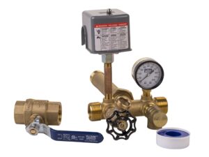 plumb eeze pressure tank installation kit with 1" brass union tank tee to fit most pressure tanks with diameters up to 16"