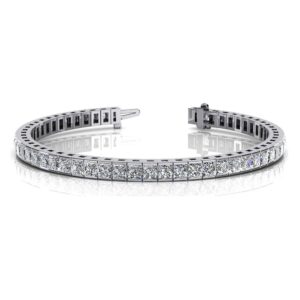 south beach diamonds 5.00 ct. princess cut diamond tennis channel set bracelet