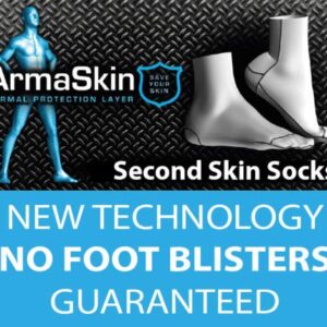 ArmaSkin Extreme Anti-Blister No Show Athletic Running Socks for Men and Women (Medium, White)