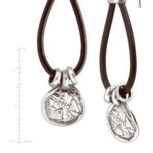 Silpada 'Medallion' Drop Earrings in Sterling Silver & Leather