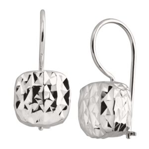 silpada 'rounded cube' drop earrings in textured sterling silver