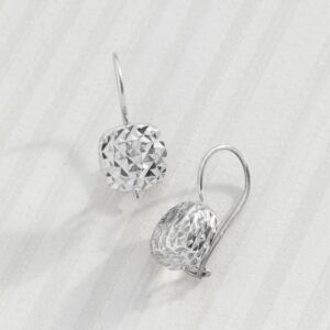 Silpada 'Rounded Cube' Drop Earrings in Textured Sterling Silver