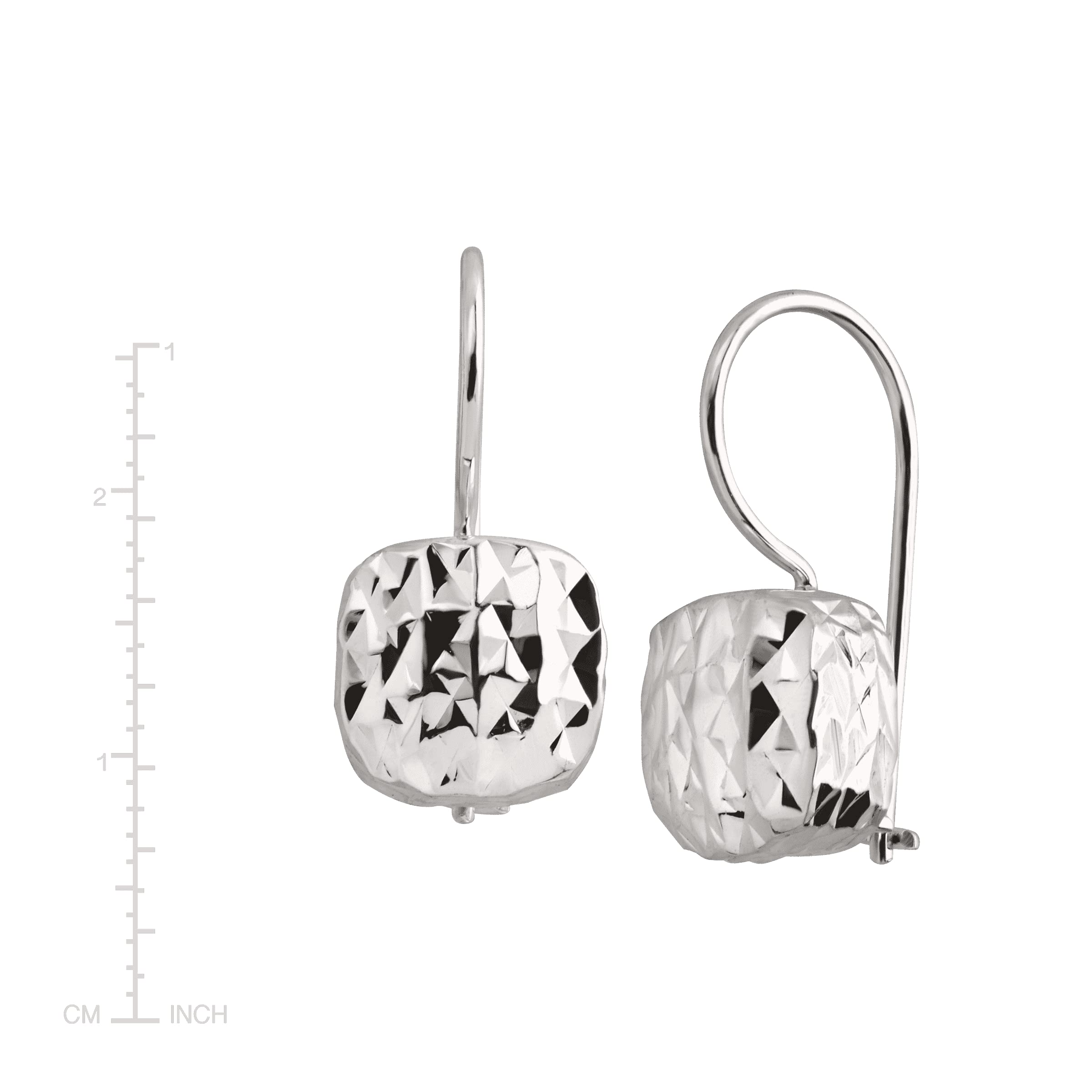 Silpada 'Rounded Cube' Drop Earrings in Textured Sterling Silver