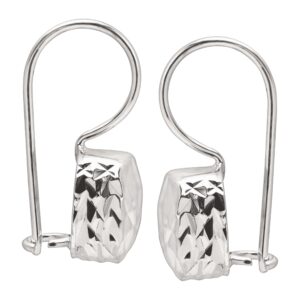 Silpada 'Rounded Cube' Drop Earrings in Textured Sterling Silver