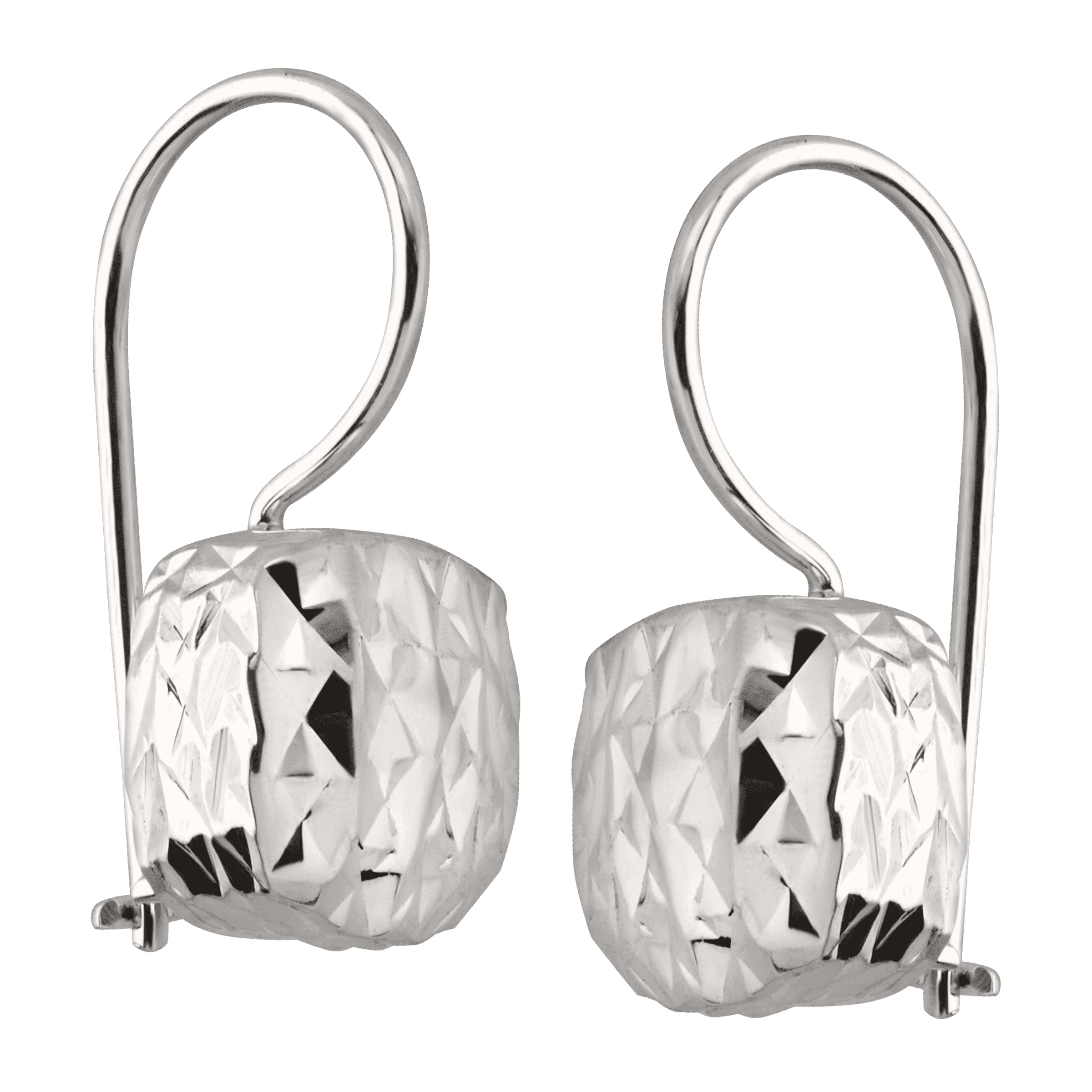 Silpada 'Rounded Cube' Drop Earrings in Textured Sterling Silver