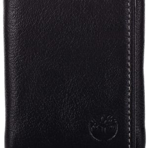 Timberland mens Genuine Leather Rfid Blocking Trifold Wallet, Black, One Size