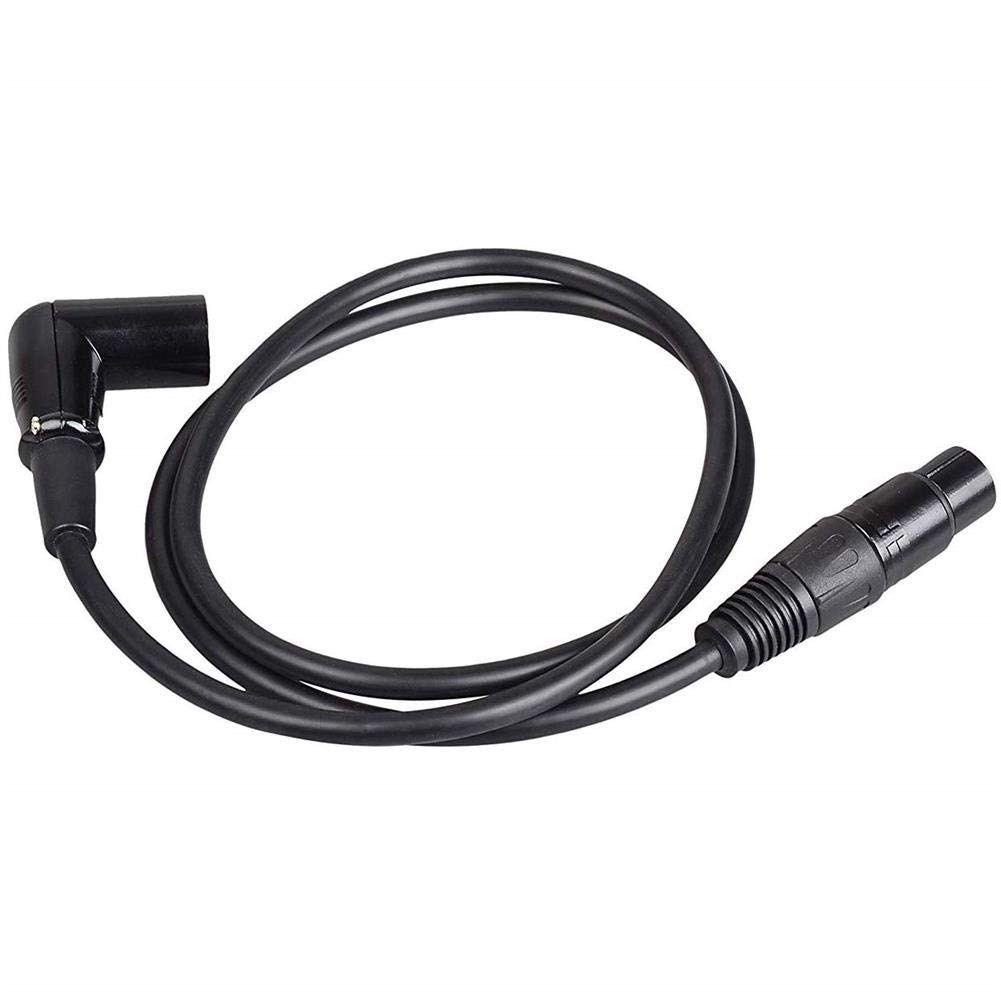 Right Angle XLR Cable, DMX Cable 3ft, 90-Degree XLR Male to Female, Balanced Microphone Cables