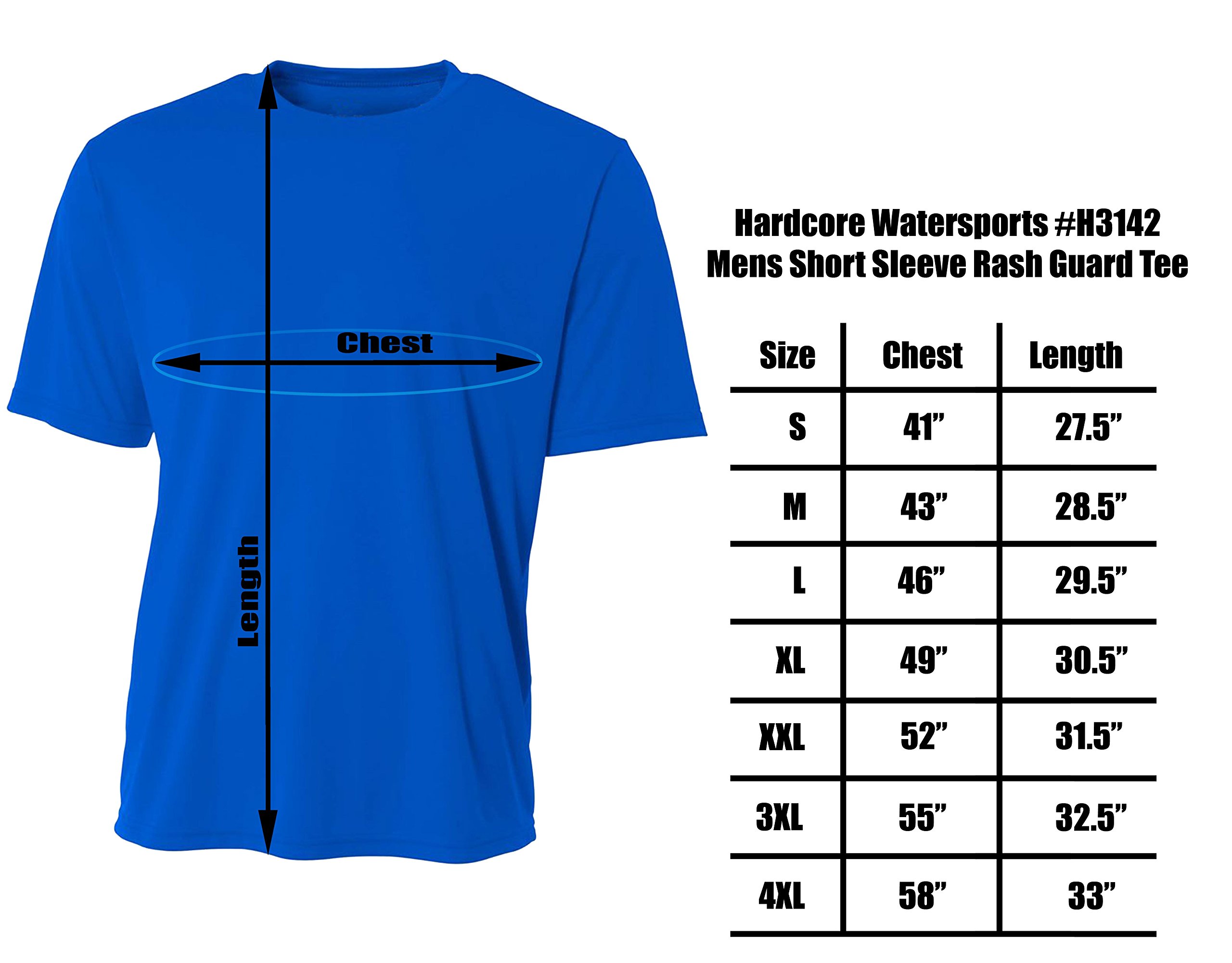 Mens Hardcore Loose Fit Rash Guard Swim Shirt with SPF Protection