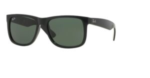 ray ban rb4165 justin 601/71 55m black/green sunglasses for men for women