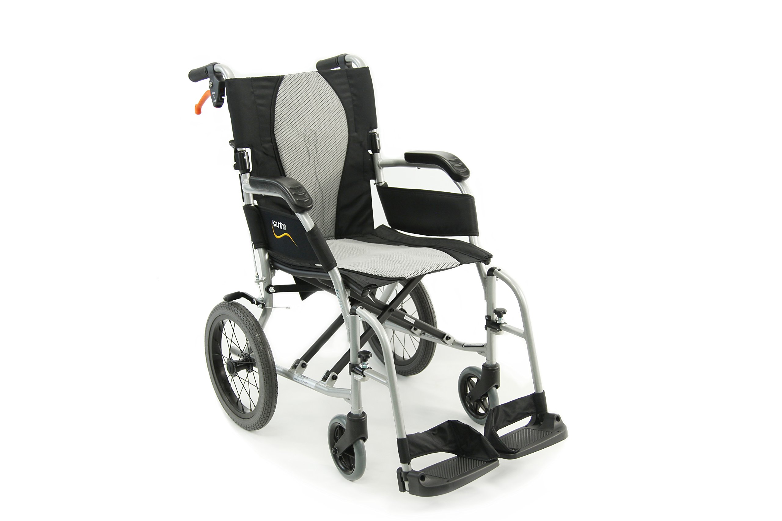 Karman Healthcare S-2512 Ergo Flight Transport Ultra Lightweight Wheelchair Luxury Seat, 18"