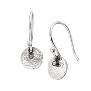 silpada 'mini crystal disc' drop earrings with crystals in sterling silver