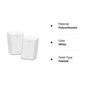 ENERLITES Blank Wall Plate Cover, Gloss Finish, Standard Size 1-Gang 4.50" x 2.76", Polycarbonate Thermoplastic, Electrical Covers for Unused Outlets/Switches, 8801-W-10PCS, White 10 Pack