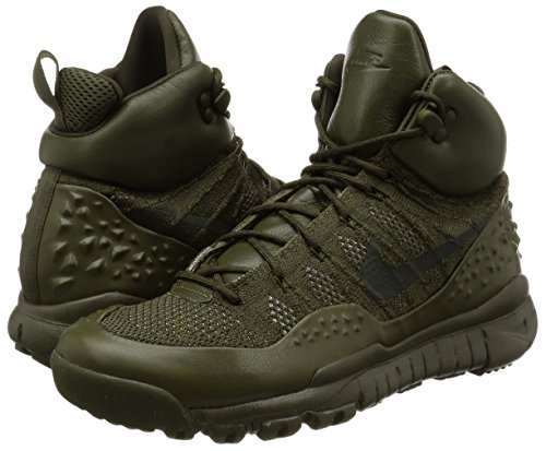 Nike Lupinek Flyknit Mens Hi Top Trainers 862505 Sneakers Shoes (UK 8.5 US 9.5 EU 43, Cargo Khaki Sequoia 300)