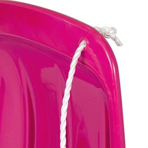 Best Choice Products 48in Kids Plastic Toboggan Snow Sled w/Pull Rope