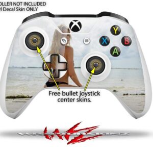 WraptorSkinz Decal Vinyl Skin Wrap Compatible with Xbox One S Console and Controllers - Kayla Delancey Black Bikini 2