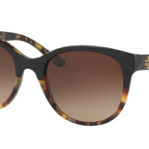 Tory Burch TY7095 Sunglasses 160113-54 - Black/Tortoise Frame, Dark Brown TY7095-160113-54