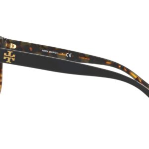 Tory Burch TY7095 Sunglasses 160113-54 - Black/Tortoise Frame, Dark Brown TY7095-160113-54