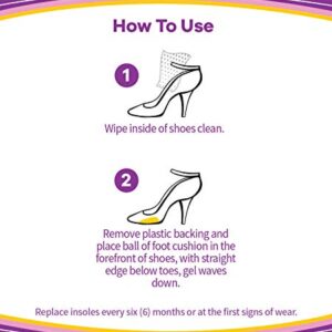 Dr. Scholl's Love Your Heels & Wedges Ball of Foot Cushions for Women, 1 Pair, Metatarsal Pads Women - All-Day Comfort for High Heels - Relieve & Prevent Shoe Discomfort, No Sliding Stopper Pads