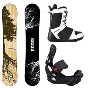 package-camp seven roots crc snowboard-159 cm-system ltx binding large-system apx snowboard boots 11