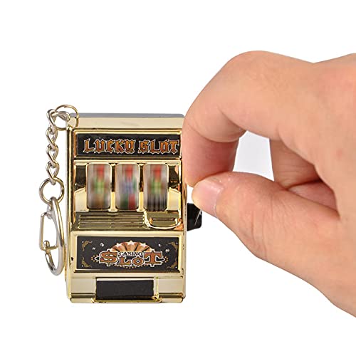 Liberty Imports 6 PCS Mini Casino Slot Machine Keychains Set - Las Vegas Souvenirs Lucky Jackpot Charm Pendants Novelty Gaming Gifts for Casino Lovers