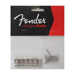 fender american standard 2008 stratocaster bridge saddles - steel with nickel finish