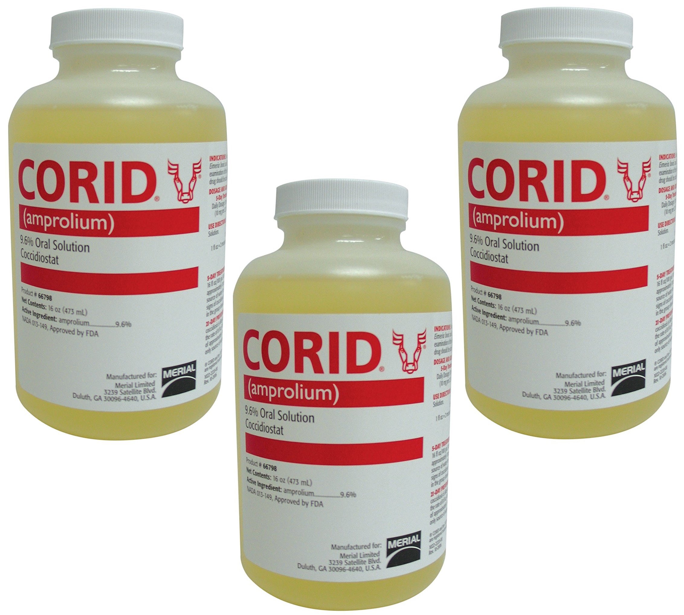 (3 Pack) Merial 66798 Corid Liquid 9.6 Percent for Calves 16-Ounce