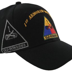 1st Armored Division Old Ironsides Baseball Style Embroidered HAT USA Army Cap Black