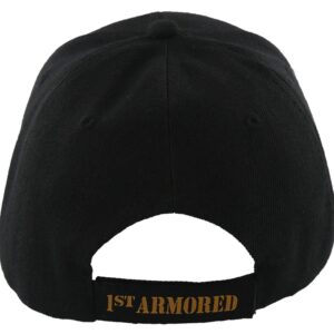 1st Armored Division Old Ironsides Baseball Style Embroidered HAT USA Army Cap Black