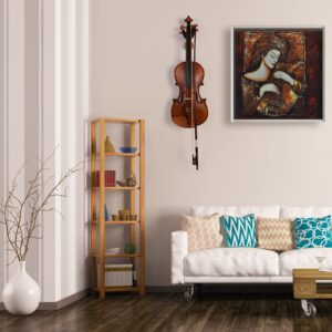 Violin Hanger Wall Mount with Bow Holder Home & Studio Wall Mount Violin Viola Stand