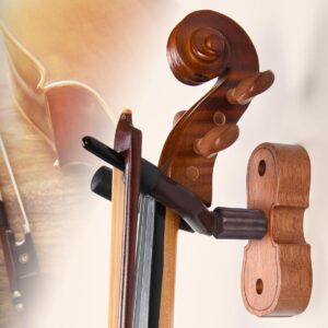 Violin Hanger Wall Mount with Bow Holder Home & Studio Wall Mount Violin Viola Stand