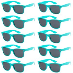 got shades wholesale bulk unisex 80's retro 100% uv sunglasses for adults - 10 pack - w/flex hinges