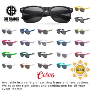 Got Shades Wholesale Bulk Unisex 80's Retro 100% UV Sunglasses for Adults - 10 Pack - w/Flex Hinges