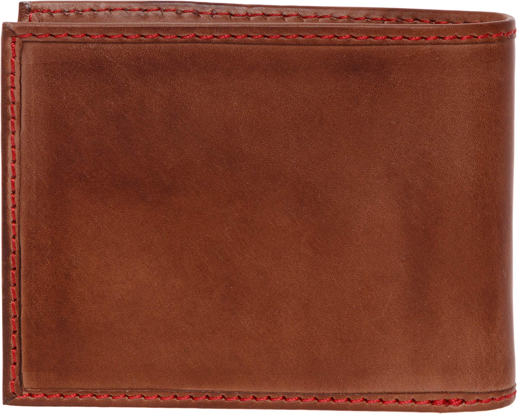 Rawlings Mens Tanned-leather Baseball Stitch Embroidered Wallet - (Dark Brown)