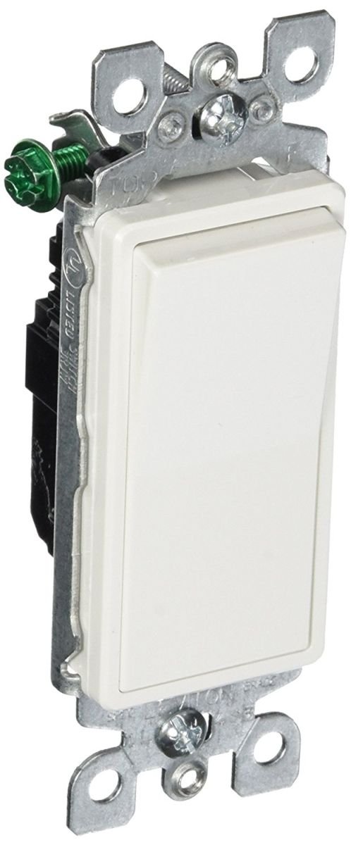 20 Pack Leviton 5601-2WM 15 Amp 120/277 Volt, Decora Rocker Single-Pole AC Quiet Switch - 10 Per Package - White