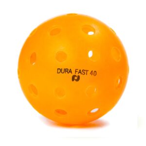 dura fast 40 pickleballs | outdoor pickleball balls | orange| pack of 6 | usapa approved and sanctioned for tournament play