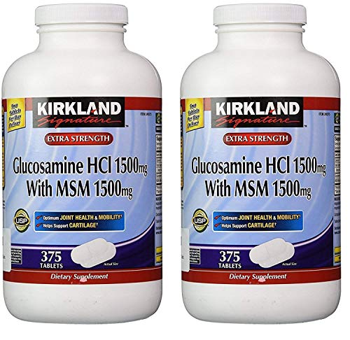 Kirkland Signature Glucosamine with MSM, 375 Tablets (2 Pack)