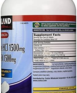 Kirkland Signature Glucosamine with MSM, 375 Tablets (2 Pack)