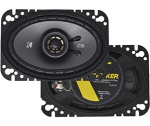 kicker csc 4x6-inch (100x160mm) coaxial speakers, 4-ohm (pair)