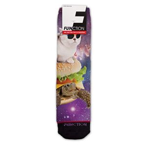 Function - Galaxy Cat Surfing Burger Turtle Fashion Socks One Size