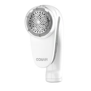 conair fabric shaver and lint remover, rechargeable portable fabric shaver, white