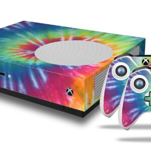 WraptorSkinz Decal Vinyl Skin Wrap Compatible with Xbox One S Console and Controllers - Tie Dye Swirl 104