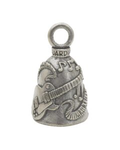 guardian bell guitar good luck bell w/keyring & black velvet gift bag | motorcycle bell | lead-free pewter | good luck gift to friends & family | bike bell | made in usa