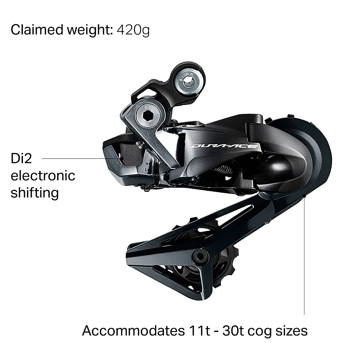 Shimano Dura-Ace RD-R9150-SS Di2 Rear Derailleur - 11-Speed, Short Cage, Black