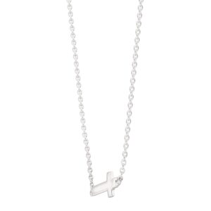 Silpada Sideways Cross Necklace for Women, White .925 Sterling Silver, Jewelry Gift Ideas, Simplex', 16"