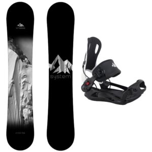 package-system timeless snowboard 163 cm wide-system mtn binding xl