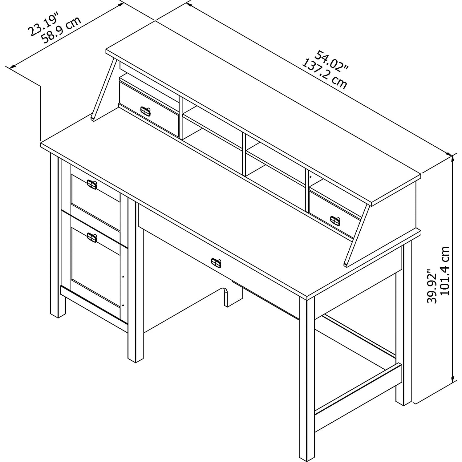 Bush Furniture Computer Desk, Pure White